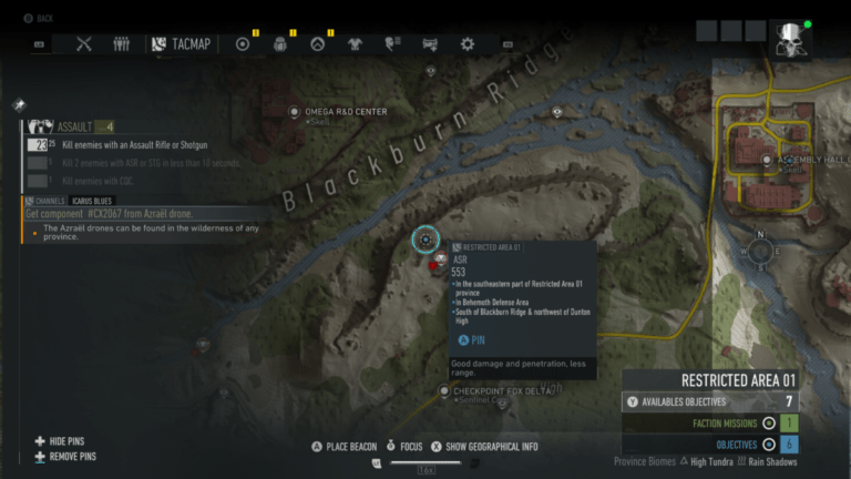 Ghost Recon Breakpoint Weapon Blueprints locations