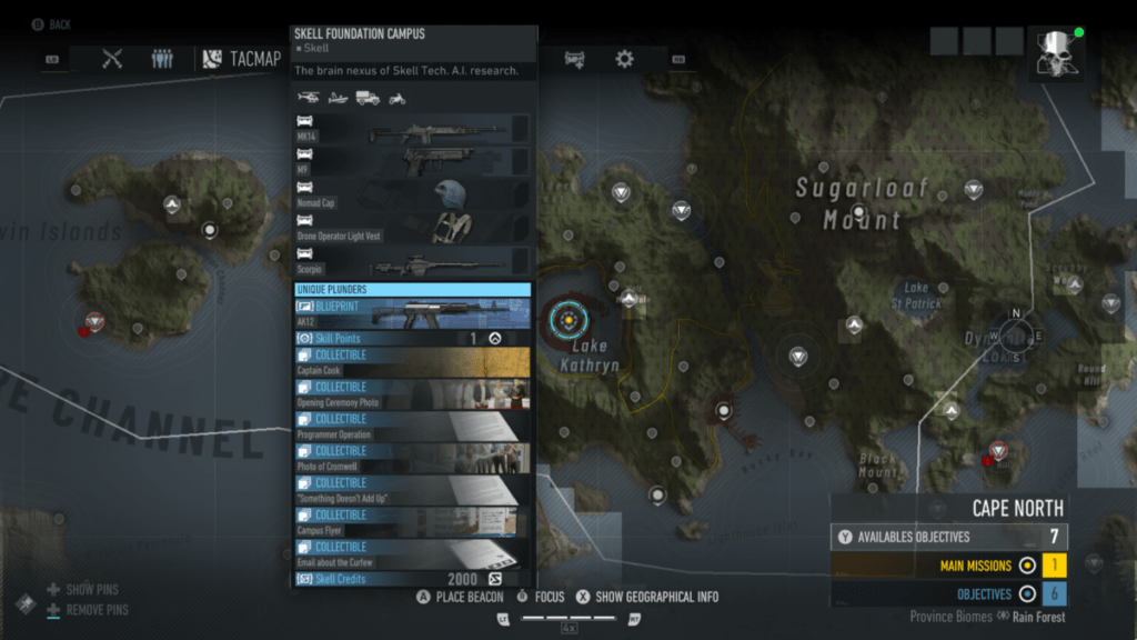 Ghost Recon Breakpoint Weapon Blueprints locations